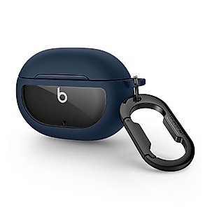 SURITCH Protective Case for Beats Studio Buds 2021, Studio Buds+ Plus 2023 Case Cover with Carabiner Keychain, Skin-friendly TPU Shockproof Protector for Earbuds Charging Case Accessories, Navy Blue