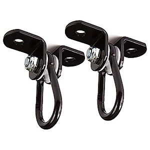 Barn-Shed-Play Black Snap Hook Hangers and Springs Porch Swing Hanging Kit