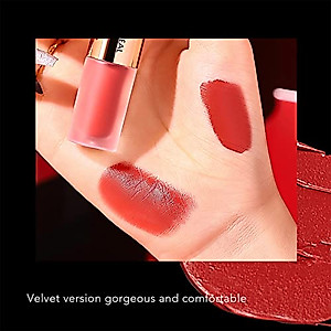 KUAILEGO ROSE GOLD 2 In 1 Matte Lipstick & Liquid Lipstick, Full Color Lip Gloss, Matte Finish, Nude, Long Wear Waterproof Velvet Lipstick (04)