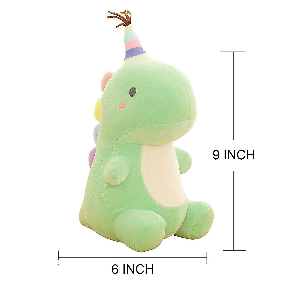 aporake Stuffed Animal Plush Toys, Cute Dinosaur Toy, Soft Plushies for Girls Plush Doll Gifts for Kids Boys Babies Toddlers (Green, Medium)