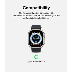 Ringke Air Sports [Tailored Cutouts] Compatible with Apple Watch Ultra 2 Case and Designed for Apple Watch Ultra Case, Soft Flexible Bumper Lightweight Slim TPU Cover for Women, Men - Black