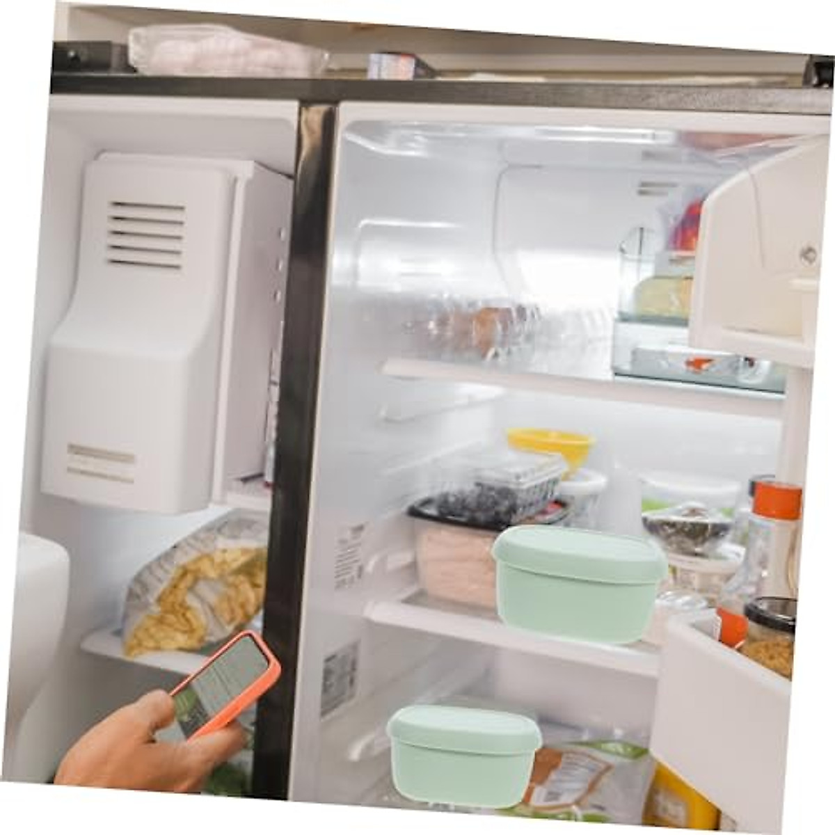 VINTORKY 3 Silicone Food Storage Boxes Airtight Containers with Lids for Portable Meal Box