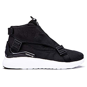 Supra Women's Factor Endure Skateboarding Shoes, Black Black Dk Grey White M 42, 12.5