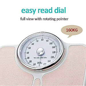 Mechanical Analog Scale, Digital Bathroom Scale, Mechanical Bathroom Scales - Academy Doctors Style(Pink)