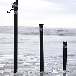 Sand Flea Surf Fishing Rod Holder Beach Sand Spike. 2, 3 or 4 Foot Lengths. Made from Impact and UV Resistant PVC. 100% USA Made. (Black, 2)