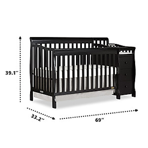 Dream On Me 5 in 1 Brody Convertible Crib with Changer