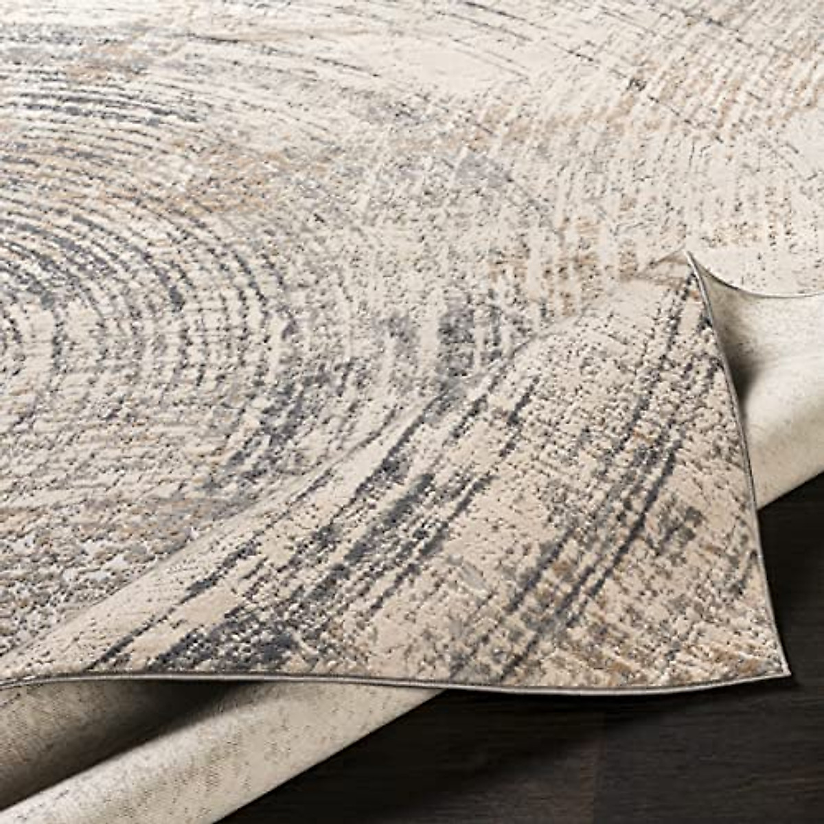 Mark&Day Area Rugs, 8x10 Pontoise Modern Charcoal Area Rug Gray Brown Cream Carpet for Living Room, Bedroom or Kitchen (7'10" x 10'2")