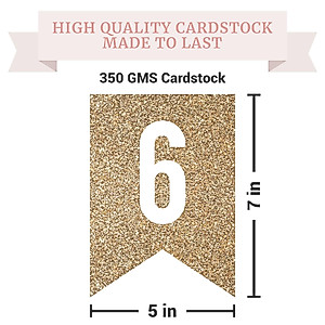 Pre-Strung Happy 60th Birthday Banner - NO DIY - Gold Glitter 60th Birthday Party Banner For Men & Women - Pre-Strung Garland on 6 ft Strands - Gold Birthday Party Decorations & Decor. Did we mention