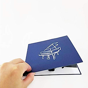 Grand Piano Pop Up Card for All Occasions - Happy Birthday, Graduation, Congratulations, Retirement, Fathers Day, Mothers Day - Musicians, Pianists, Music Lovers| Pop Card Express (Grand Piano Pop Up Card)