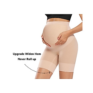 Peauty Maternity Dress for Photoshoot Baby Shower Dress Maternity Shapewear Underwear Support Belly Bands for Pregnant Maternity Skirt Panties Gender Reveal Dress Baby Shower Dress for Mom be(Nude M)