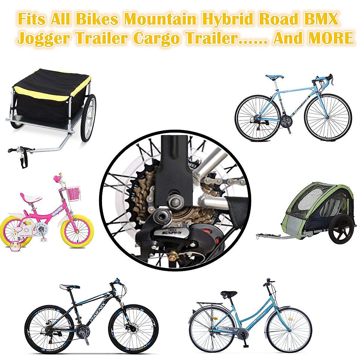 Upgraded Bike Flags with Pole 6 Feet High Visibility Orange Flags with Heavy Duty Fiberglass Flag Pole, Orange Flag and American Flag