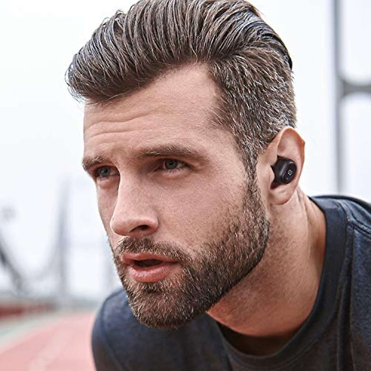 SoundPEATS TrueFree True Wireless Earbuds Bluetooth 5.0 in-Ear Stereo Bluetooth Headphones with Microphone Wireless Earphones 15 Hours Playtime, Hands-Free Calls, One-Step Pairing