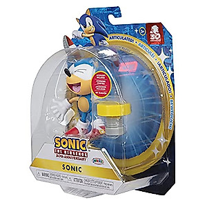 Sonic The Hedgehog 4-Inch Action Figure Classic Sonic with Spring Collectible Toy