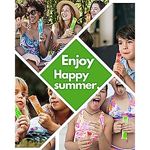 ANSMIO 150 Disposable Popsicle Mold Bags with Zip Seals, 8x2" Freezer Tubes for DIY Ice Pops, Yogurt, Juice & Fruit Smoothies - Includes Funnel for Healthy Snack Prep, BPA-Free, Ice Pop Molds