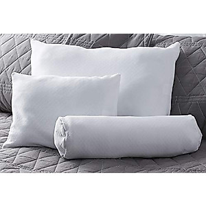 Bucky B661BWH 17x7.5" Travel Duo Bed Pillow Case - Bolster Pillowcase