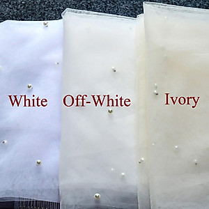 azaleas Wedding Bridal Veil with Comb 1 Tier Cut Edge Fingertip&Cathedral Length Pearl(V05)