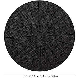 Lazy K Induction Cooktop Mat - Silicone Fiberglass Scratch Protector - for Magnetic Stove - Non Slip Pads to Prevent Pots from Sliding During Cooking_ Black (11inches)