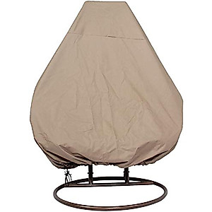 Island Gale® Luxury 2 Person Outdoor, Patio, Hanging Wicker Swing Chair 🎄🎄🎄🎄🎄🎄🎄🎄🎄🎄🎄🎄 ((2 Person) X-Large-Plus, Charcoal Rattan/Charcoal Cushion with Free Cover $128 Value)