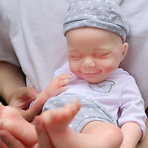 SERENDOLL 18.5 inch Realistic Full Silicone Baby Doll,Lifelike Reborn Baby Dolls, Toy, and Collectible Bald Girl (Girl)