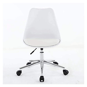Office Chair Computer Chair Lift Swivel Chair Home Office Chair Small Game Chair Small Swivel Chair Student Chair Desk and Chair Chair (Color : White) Needed