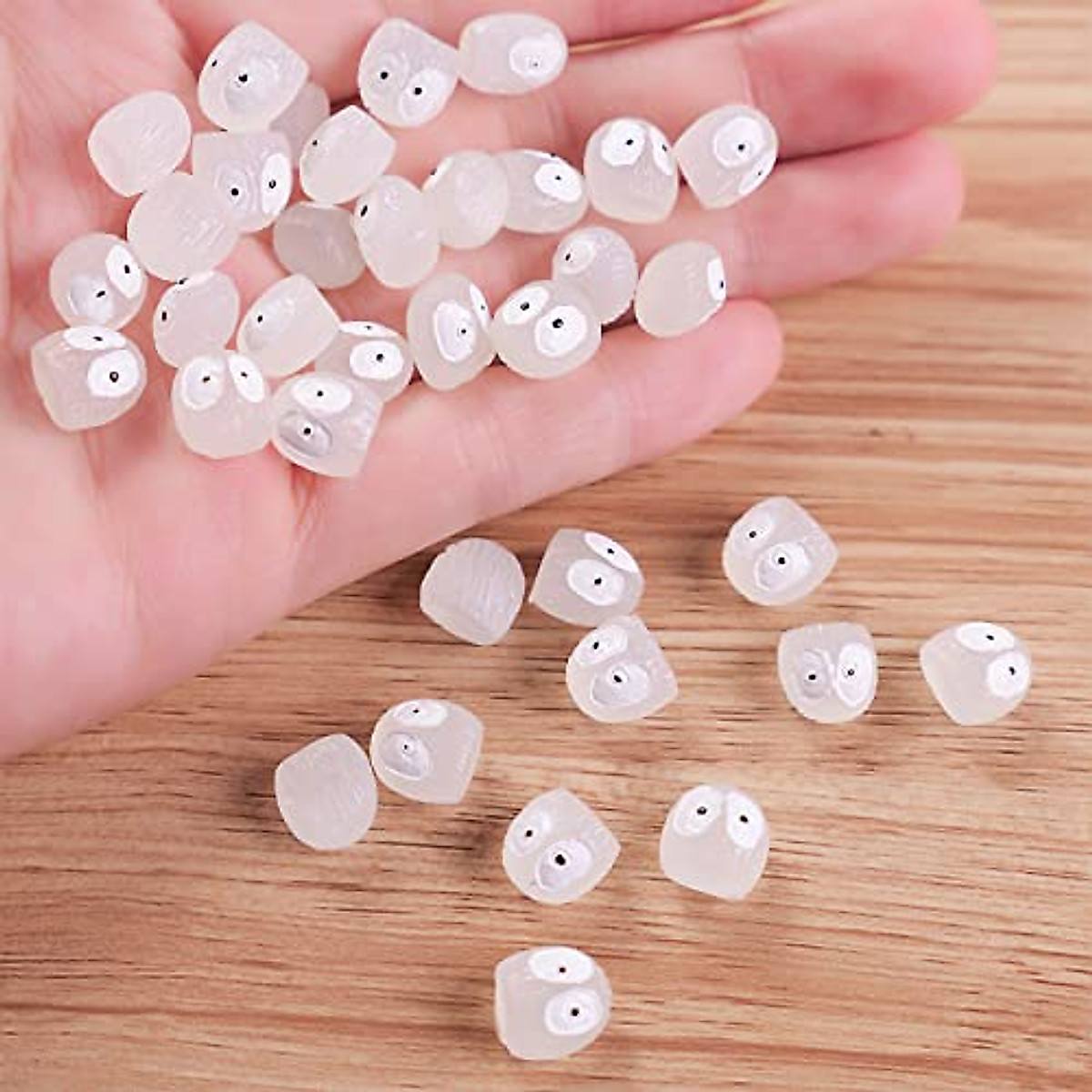 100Pcs Glow in The Dark Little Briquettes Elves Garden Miniatures Accessories Luminous Forest Elves Resin Fairy Garden Micro Landscape Doll Accessories for Gnomes Garden Outdoor Patio Lawn Yard Decor