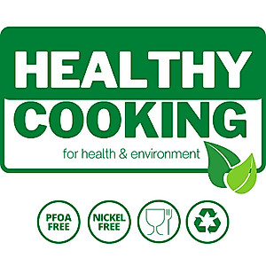 Olympia Hard Cook 11 Inch Die Cast Aluminum Deep Pan With 2 Side Handles and Glass Lid