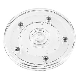 Piutouyar 4 Pcs Plastic Turntable Bearings Hardware, 4 Inch / 100mm Plastic Acrylic Clear Turntable Organizer for Kitchen Spice Rack Table Cake