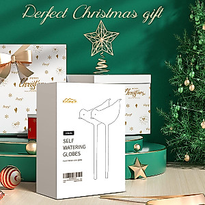 KiKiHeim Plant Watering Globes Self Watering Planter Insert, Clear Glass Bird Shape Water Bulbs, Self Watering Globes for Indoor Plants, Gifts for Plant Lovers