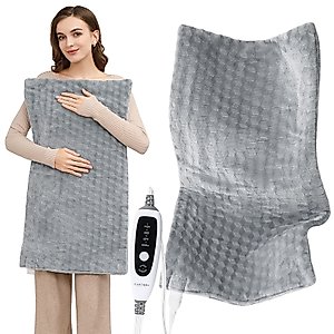 CAROMIO Heating Pad for Back Pain Cramps Relief Extra Large 33"x17" Electric Heating Pad 4 Temperature Settings-2 Hours Auto Shut Off-Moist Heat Dry Therapy,Heat Pad for Shoulder Machine Washable
