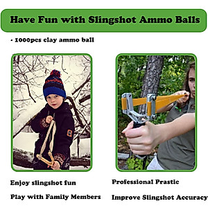 Timbocca 1/2 Inch Slingshot Ammo, 1000pcs Extra Large Magnetic Biodegradable Clay Sling Shot Ammo Ball 0.50" Caliber (12mm - 13mm) for Hunting and Target Practice