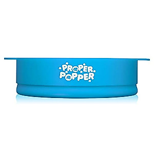 The Original Proper Popper Microwave Popcorn Popper, Silicone Popcorn Maker, Collapsible Bowl BPA Free & Dishwasher Safe - (Turquoise)