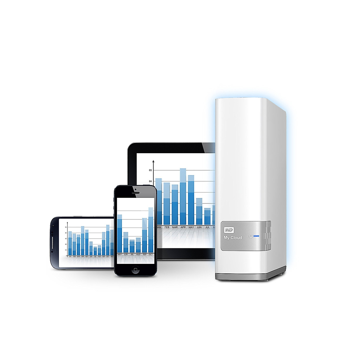 WD 2TB My Cloud Personal Network Attached Storage - NAS - WDBCTL0020HWT-NESN,White