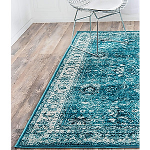 Unique Loom Imperial Collection (2' 0 x 3' 0 Rectangular, Turquoise/ Ivory)