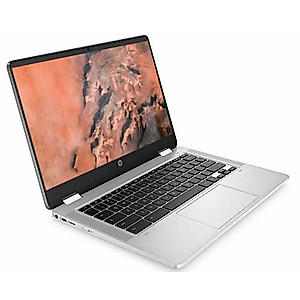 Newest HP 2-in-1 Convertible Chromebook, 14inch HD Touchscreen, Intel Processor Up to 2.80GHz, 4GB Ram, 64GB eMMC SSD, WiFi, Webcam, Chrome OS, (Renewed) (64GB) (Silver)