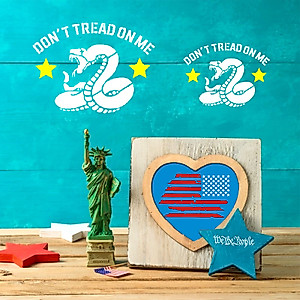 9 PCS American Flag Stencils We The People Stencil Don't Tread On Me Stencils Reusable Tracing Templates Tracing Stencils for Adults Stencils for DIY Card Albums Wall Floor Crafts Decors