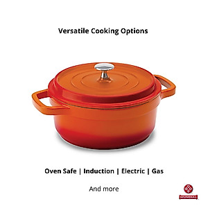 Hercules PA9000-31L Oval Casserole Dutch Oven 6 qts Cast Aluminum with Induction Stove Plate