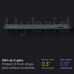 Spigen Ultra Hybrid Designed for iPhone 11 Pro Case (2019) - Midnight Green