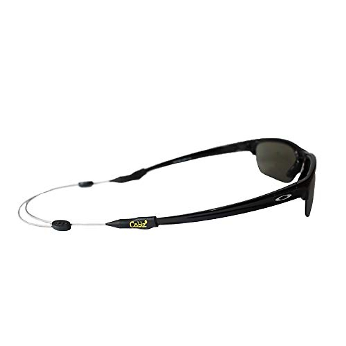Cablz Zipz Adjustable Eyewear Retainer | Adjustable, Lightweight, Low Profile, Off-The-Neck Eyewear Retainer Strap | Stainless (Clear Stainless, 14in Regular Tip)