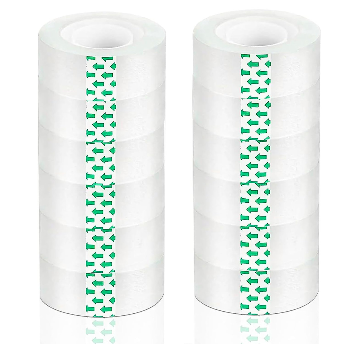 Cayxenful 12 Rolls Transparent Tape Refills, 3/4-Inch x 1000 inch Clear Tape, 1 inch Core, Clear Tape Refill Rolls for Gift Wrapping, Home, School Office Supplies