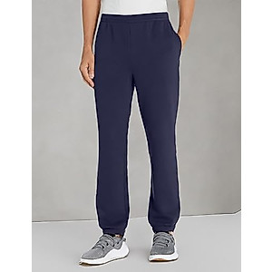 Amazon Essentials Sweatpants for Men, Navy Fleece, Closed Bottom, Small (Available in Big and Tall)