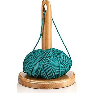 AnNafi® Wood Yarn Holder for Knitting Crochet |Classic Wooden Yarn & Thread Holder |Wooden Frame with Hole |Knitting Embroidery Accessory Gift |Craft & Sewing Supplies |Yarn Organising Tool For Granny