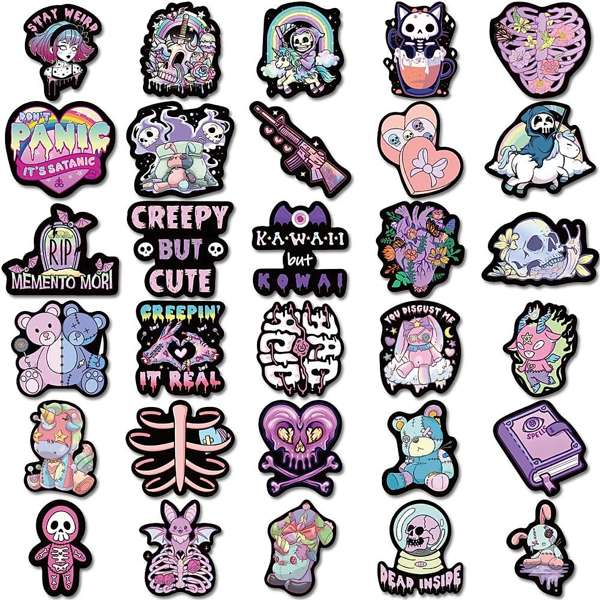 56Pcs Cute Animal Stickers for Kids, Water Bottle Stickers Waterproof Vinyl Hydroflask Phone Skateboard Laptop Stickers, Aesthetic Sticker Packs for Girls Teens