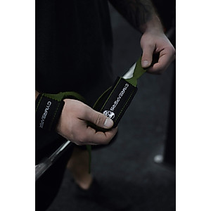 Gymreapers Lifting Wrist Straps for Weightlifting, Bodybuilding, Powerlifting, Strength Training, & Deadlifts - Padded Neoprene with 18" Cotton (Military Green)