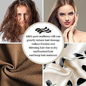 100% Mulberry Silk Pillowcase, 25 Momme Pure Silk Pillow Case Both Side and Hair Scrunchies Grade 6A, 20"x26" Silk Pillowcases for Hair and Skin, Anti Wrinkle Pillowcase 1pc Envelope Design, Gift Set