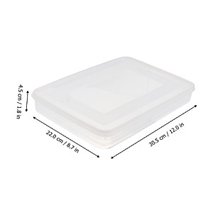 VINTORKY 2Pcs Refrigerator Dumpling Storage Box Sealing Holder for Freezing Dumplings Food Organizer Container for Deep Freezer with Lids