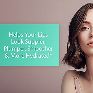 Collagen Lip Plumper Clinically Proven Natural Lip Enhancer for Fuller Softer Lips Increased Elasticity Reduce Fine Lines Hydrating Plump Gloss Lipstick Primer 4 ml (Teal) by M3 Naturals