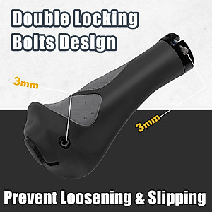 CyclingDeal Mountain Bike Grips Bicycle Handlebar Grips - Ergonomic Bike Grips Anti-Slip Design for MTB Grips - Soft Gel Bike Handlebar Grips - Quality Bike Handle Grips - Classic Grips