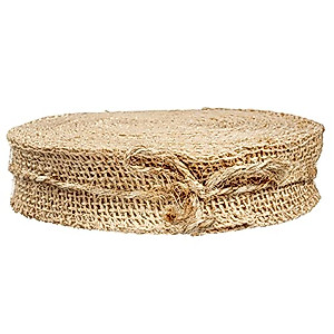 Idiy Natural Burlap Ribbons (1" Wide, 10 Yards) - No Wire, 100% Jute - Great for DIY Crafts and Projects, Gift Wrapping, Wedding Decoration, and More!