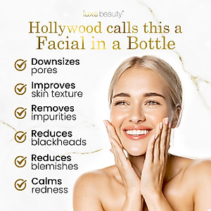 Luxe Cleanser All-in-One Hypoallergenic Face Cleanser + Natural Makeup Remover Face Wash + Exfoliator for All Skin Types – No Parabens, No Silicones – W/ Organic Botanicals: Thyme, Pineapple & Papaya