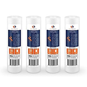 Aquaboon 10” x 2.5” Whole House and Reverse Osmosis Sediment 1 Micron Water Filter Cartridge | COMPATIBLE WITH: Culligan P1, Pentek P1, PD-1-934, P5, AP110, WFPFC5002, CFS110, RS14, WHKF-GD05 (4-PACK)